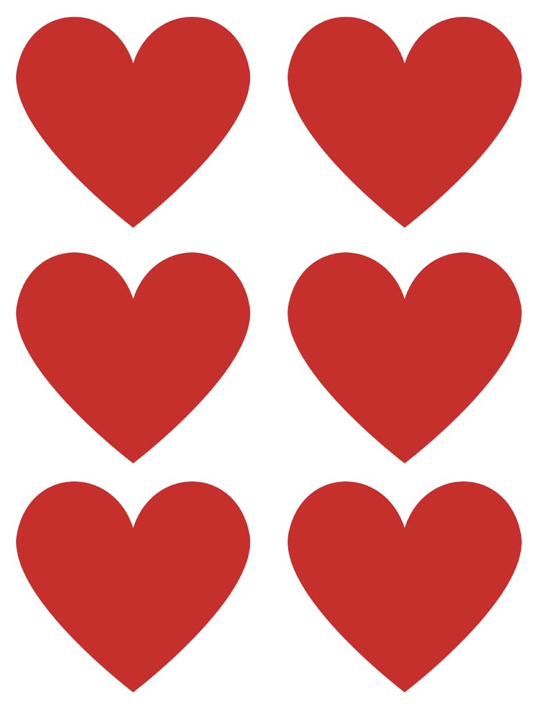 Red Heart | Valentine's Day | Instant Download | Printable - Etsy