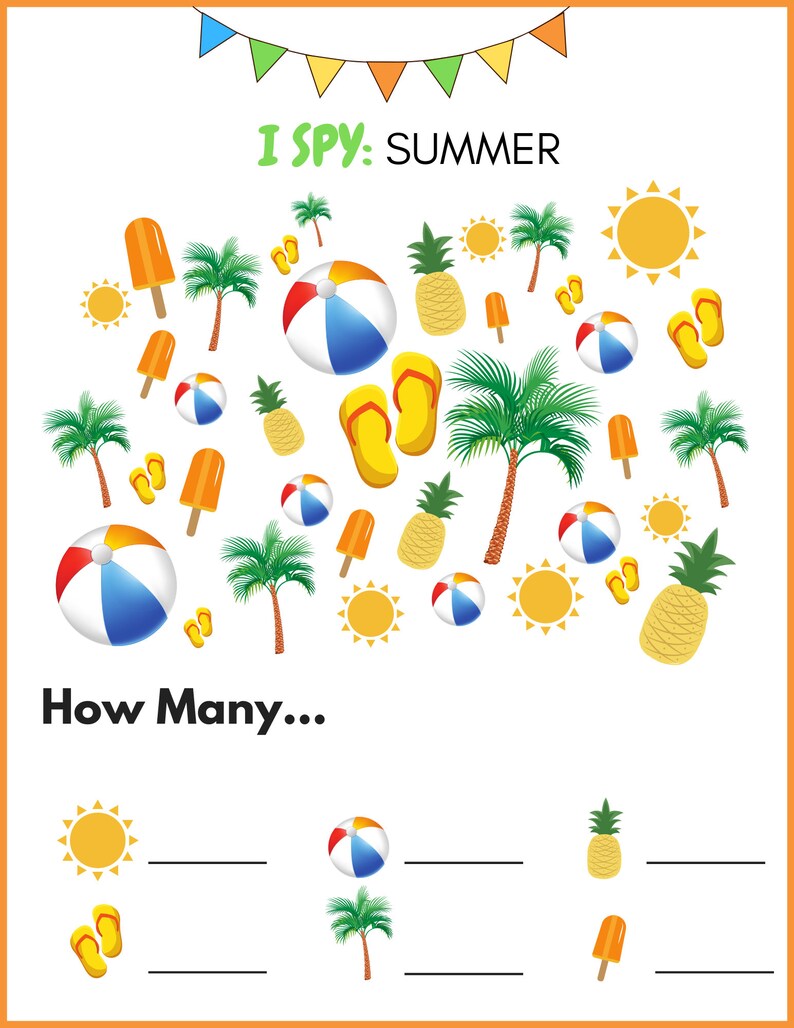 Printable Summer Activity Sheets Word Find Ispy Maze Scavenger Hunt ...