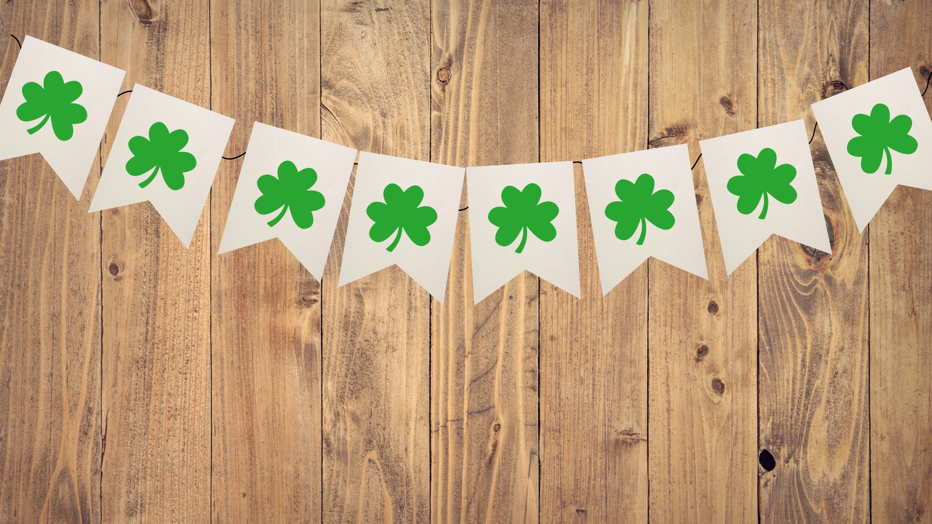 Printable Shamrock Garland | St. Patricks Day | Shamrock Banner ...
