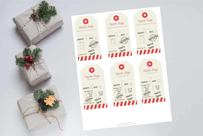 Printable Santa's Workshop Gift Tags Instant Download - Etsy