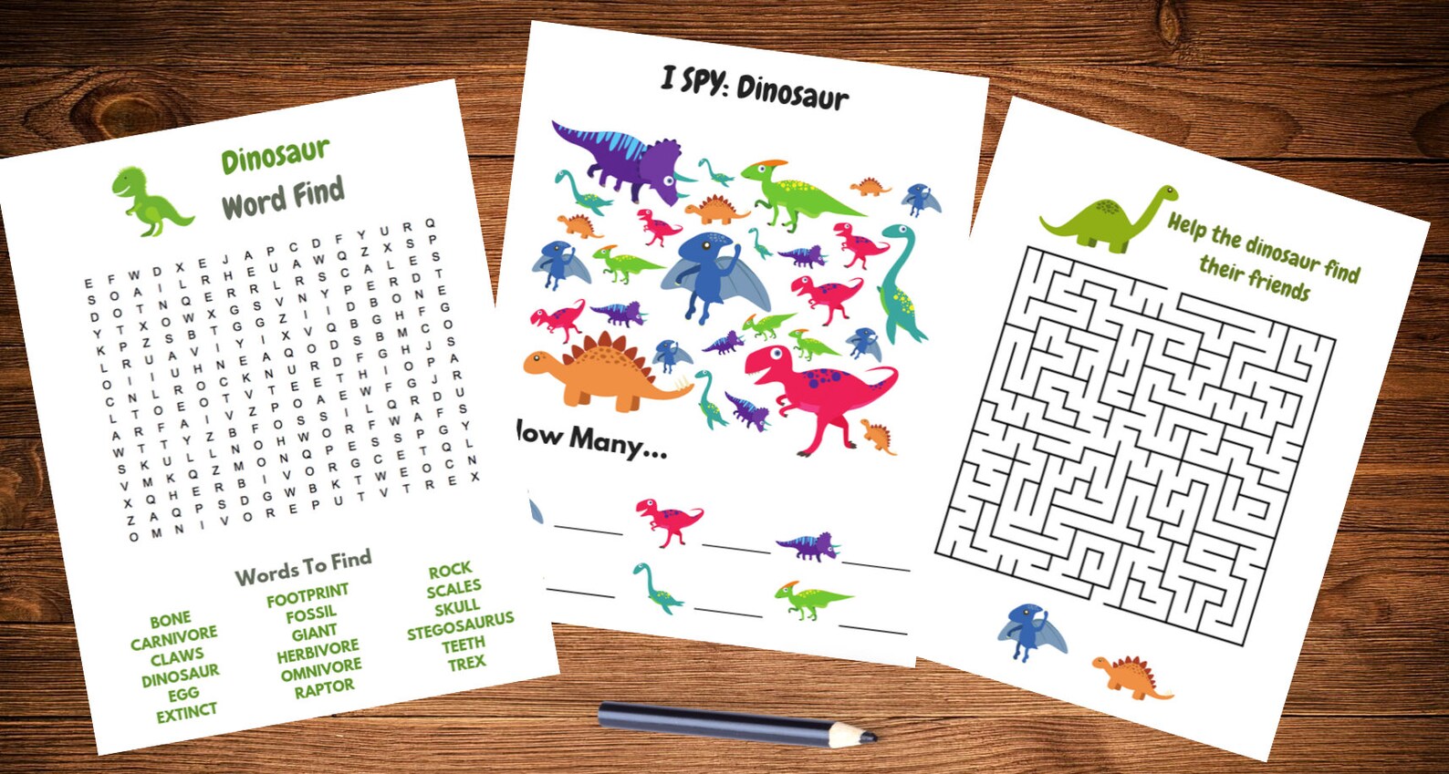 Dinosaur Printable Activity Dinosaur Party Dinosaur Travel instant ...
