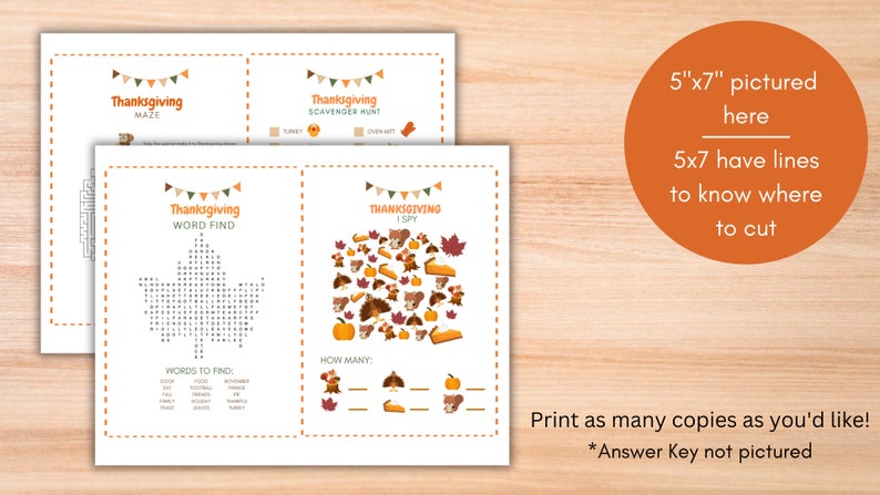 Printable Thanksgiving and Friendsgiving Kid Activity Pages | Scavenger ...