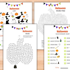 Printable Halloween Kid Activity Pages | Halloween Word Find ...