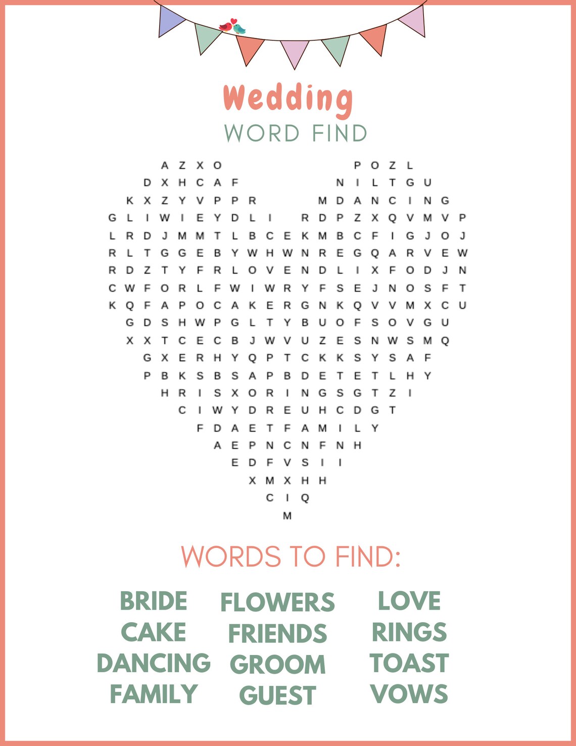 Printable Wedding Activities for Kids Instant Download - Etsy UK
