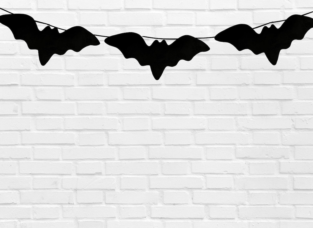 Printable Bat Halloween Garland Spooky Banner Halloween Decor Digital ...