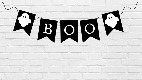 Printable Boo Banner Halloween Instant Download | Etsy