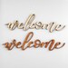 Welcome Sign - Handlettered Calligraphy - Laser-cut Baltic Birch Wood ...