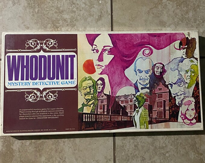 Whodunnit Mystery Detective Game Board Game Selchow and Righter 1972 - Etsy