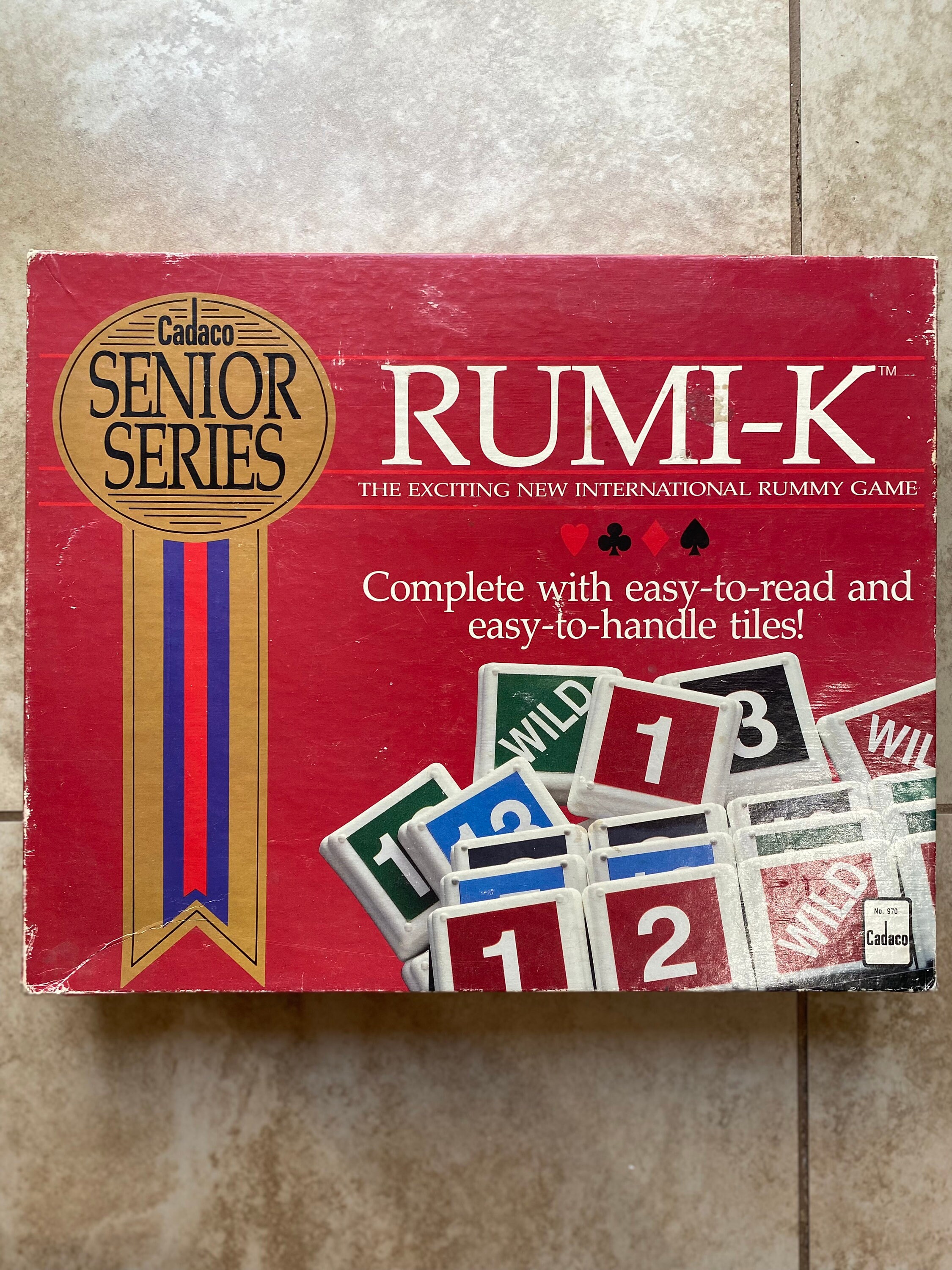 Rumi-k Board Game Senior Series Large Print Tiles Cadaco 1989 - Etsy