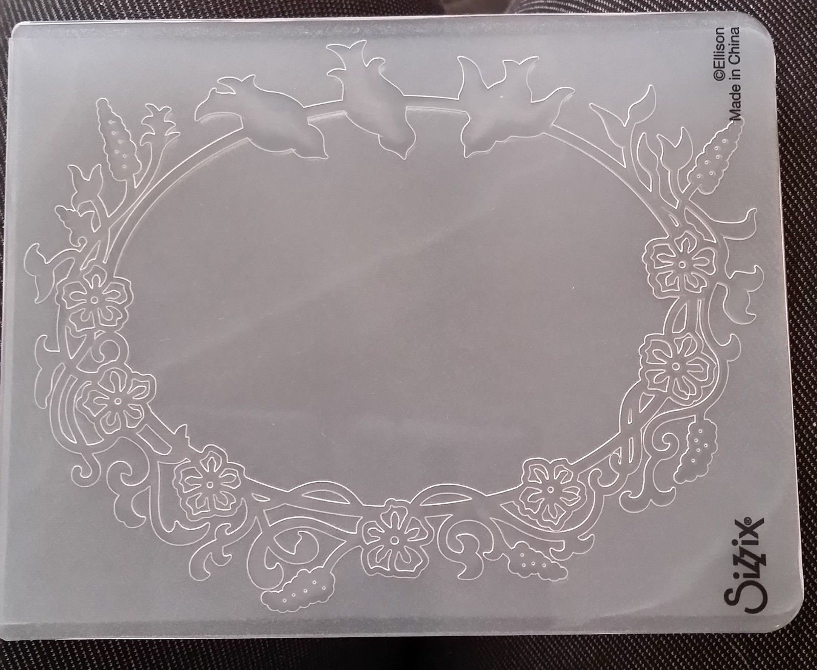 Sizzix Oval Frame With Birds Flowers Embossing Folder 4.5"x5.75" Works ...