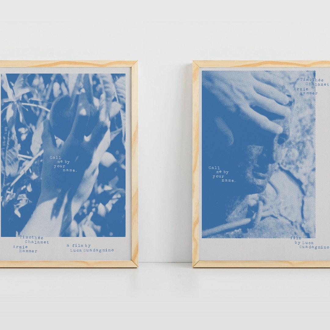 Call Me by Your Name Film Poster I Minimal Movie Poster Gift for Film Lovers I Blue Wall Art I ...