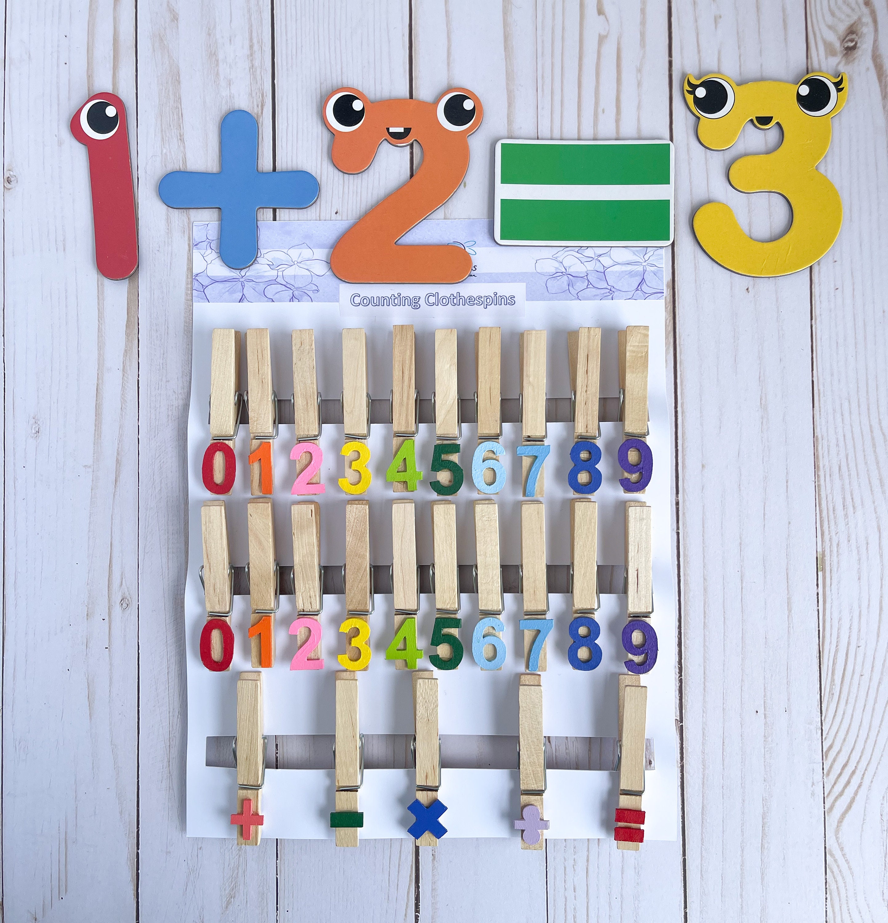 Counting Clothespins Counting Busy Bag Number Matching - Etsy