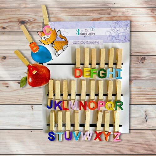 Alphabet Clothespins Alphabet Busy Bag Letter Matching - Etsy