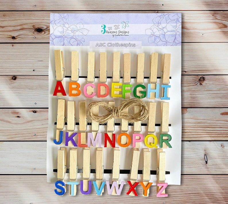 Alphabet Clothespins Alphabet Busy Bag Letter Matching - Etsy