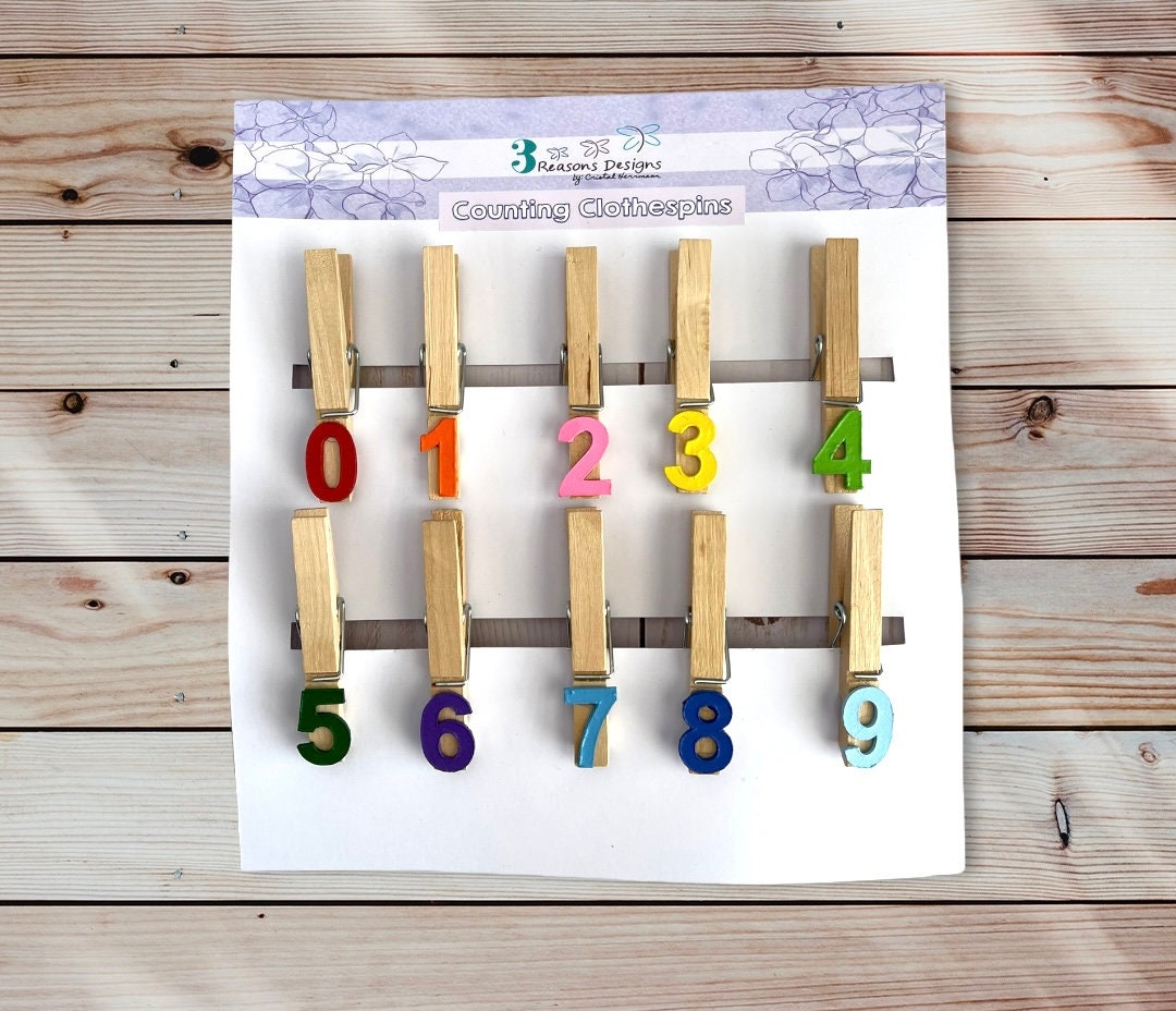 Counting Clothespins Counting Busy Bag Number Matching | Etsy
