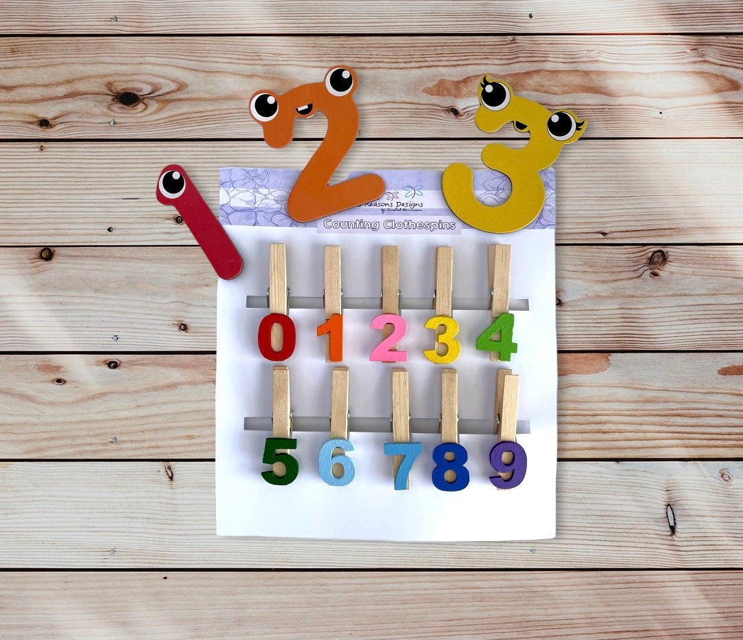 Counting Clothespins Counting Busy Bag Number Matching | Etsy