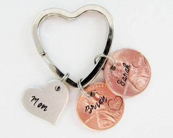 Heart keychain | Etsy