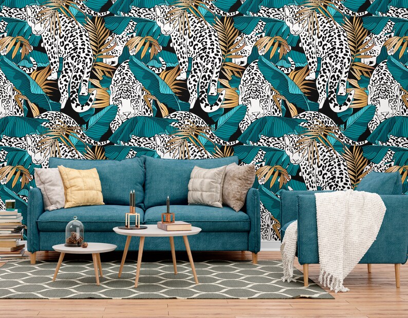 Jaguar Wallpaper Animal Mural Peel and Stick Wallpaper Wall | Etsy