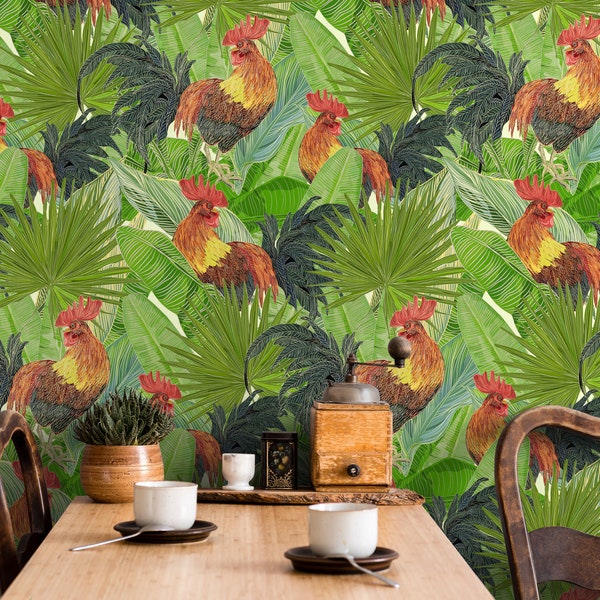 Rooster Wallpaper - Etsy