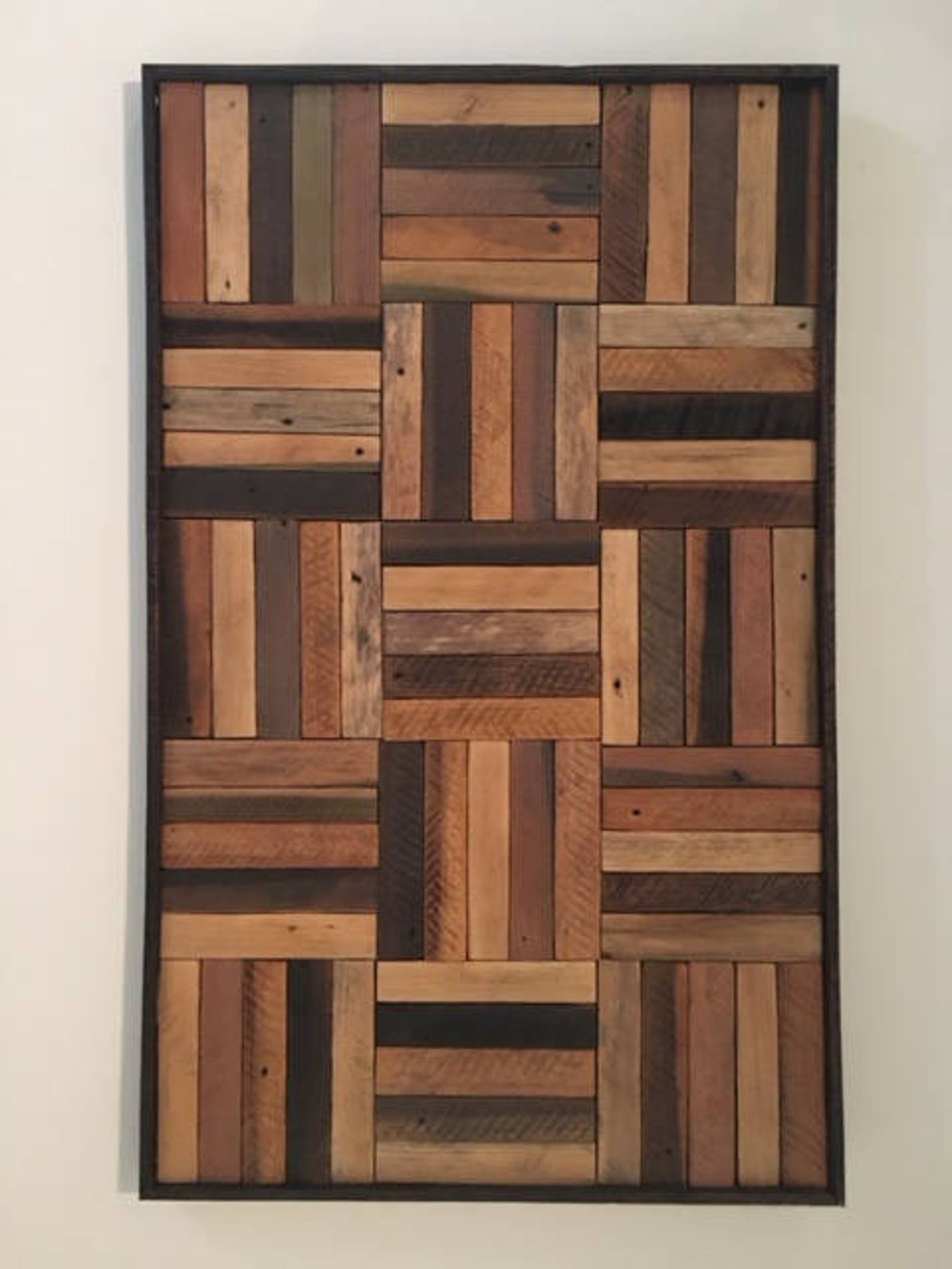 Rustic Wood Panels Reclaimed Wood Wall Art Wood Mosiac - Etsy