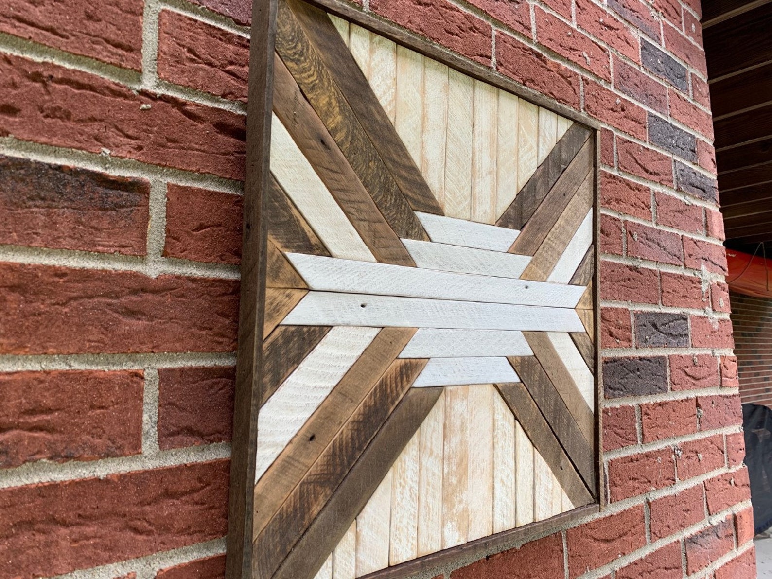Reclaimed Wood Wall Art, Rustic, Natural, Tribal, Wood Mosiac, Handmade ...