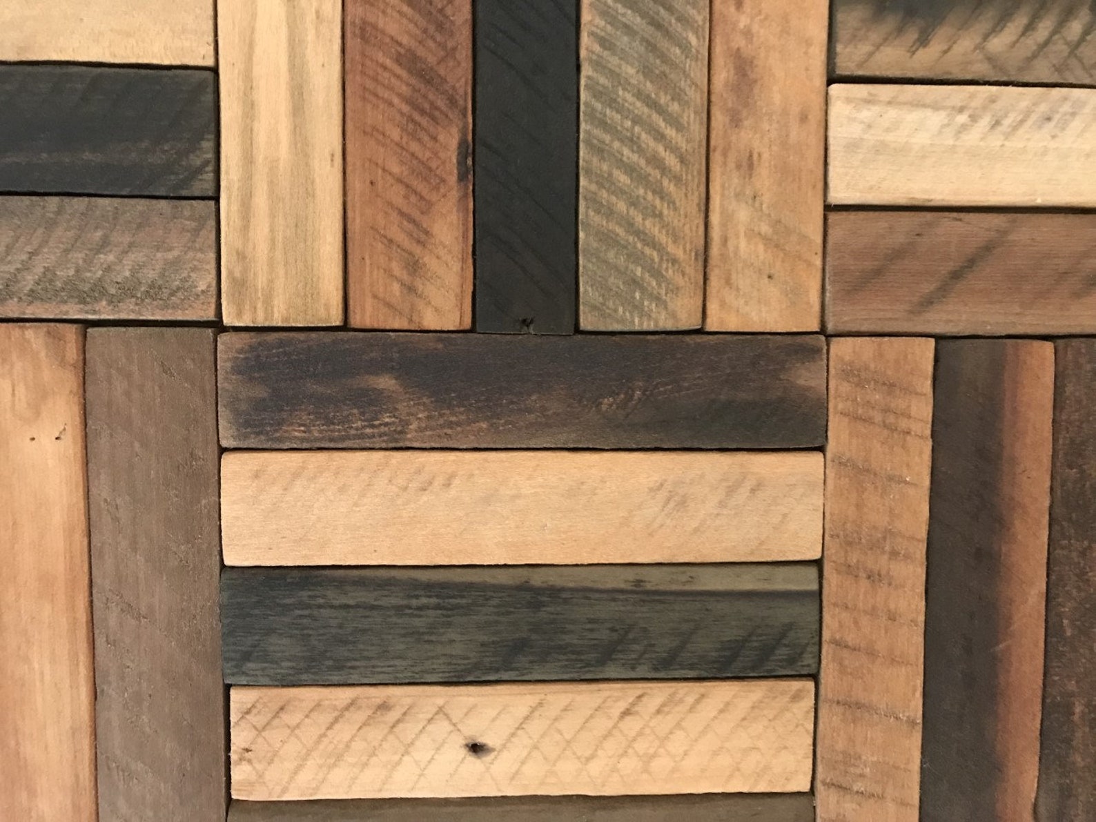 Rustic Wood Panels Reclaimed Wood Wall Art Wood Mosiac - Etsy Canada