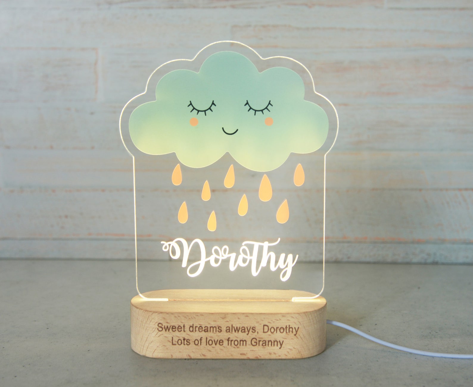 Personalized Rainbow Night Light for Kids Nursery Room Night - Etsy