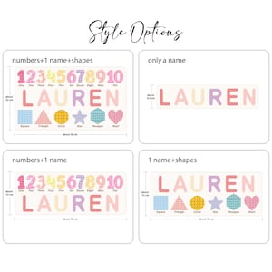 Personalized Baby Name Puzzle With Shapes and Numbers, First Birthday ...