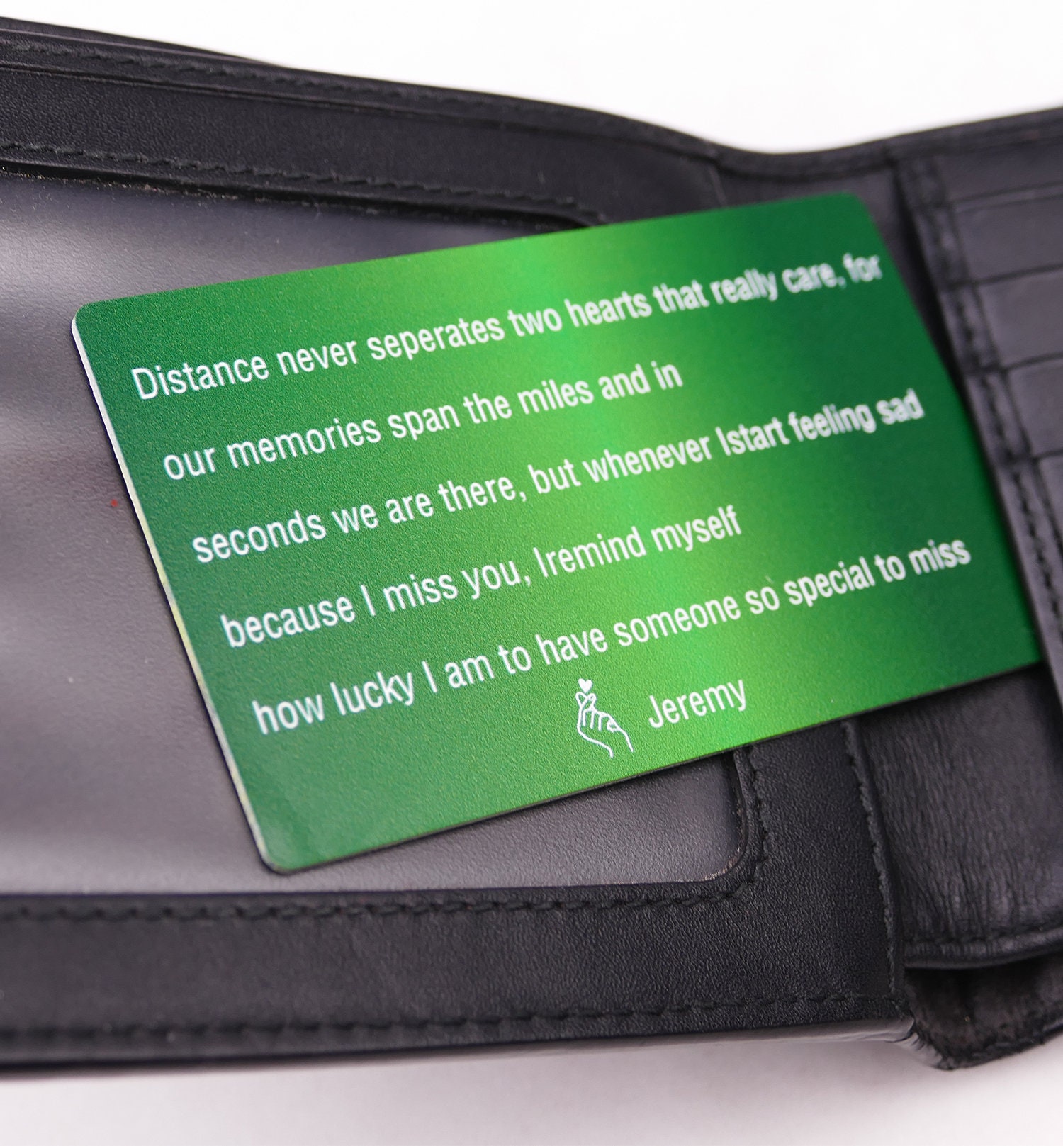 Wallet Card Insert Personalized with Photo and Text Custom | Etsy