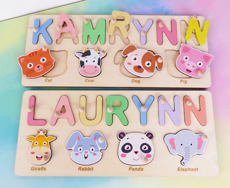 Personalized Name Puzzle for Toddlers, Baby Shower Gift, Christmas Gift ...