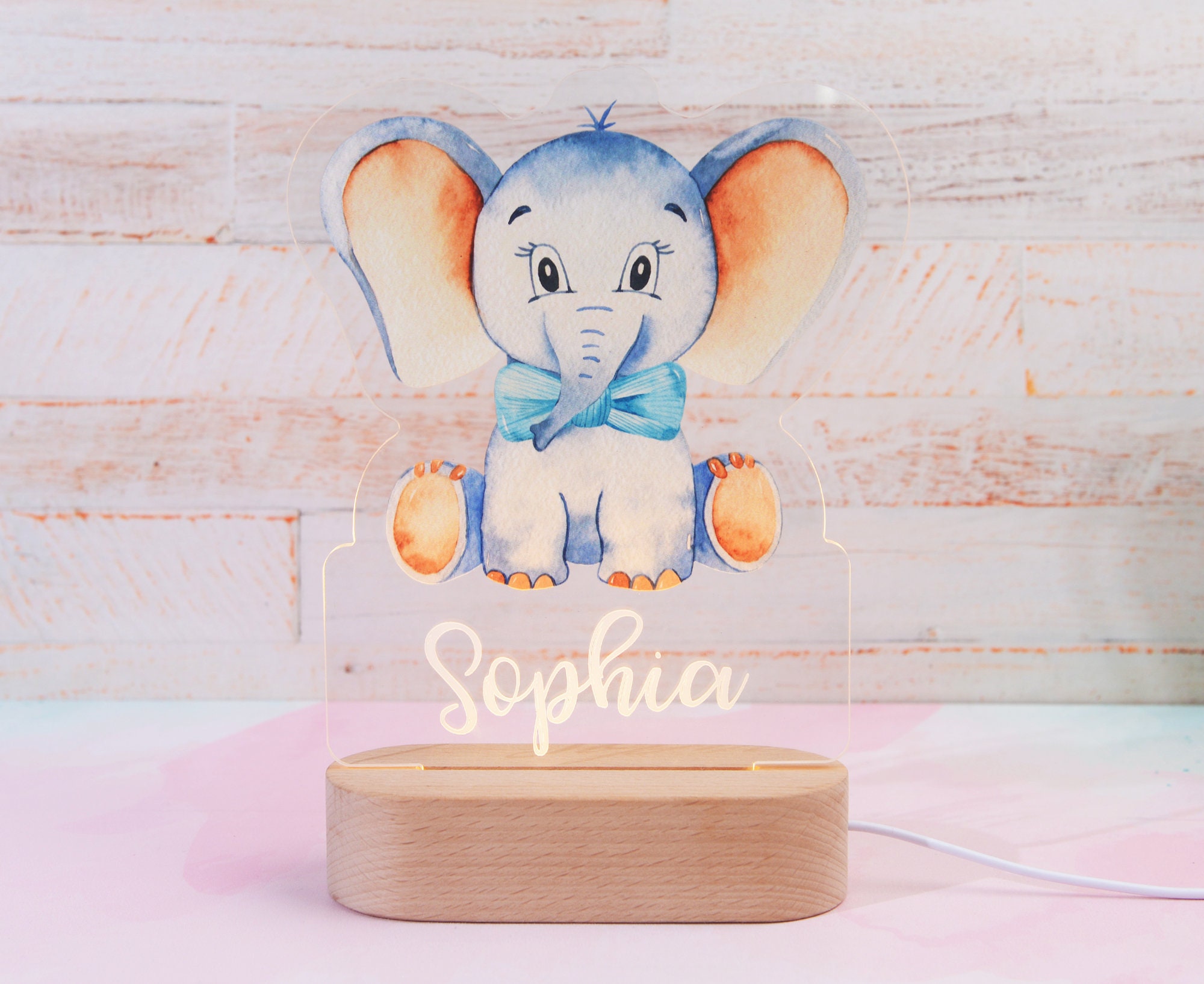 Personalized Child Lamp, Kid Night Light Lamp With Name, Baby Shower ...