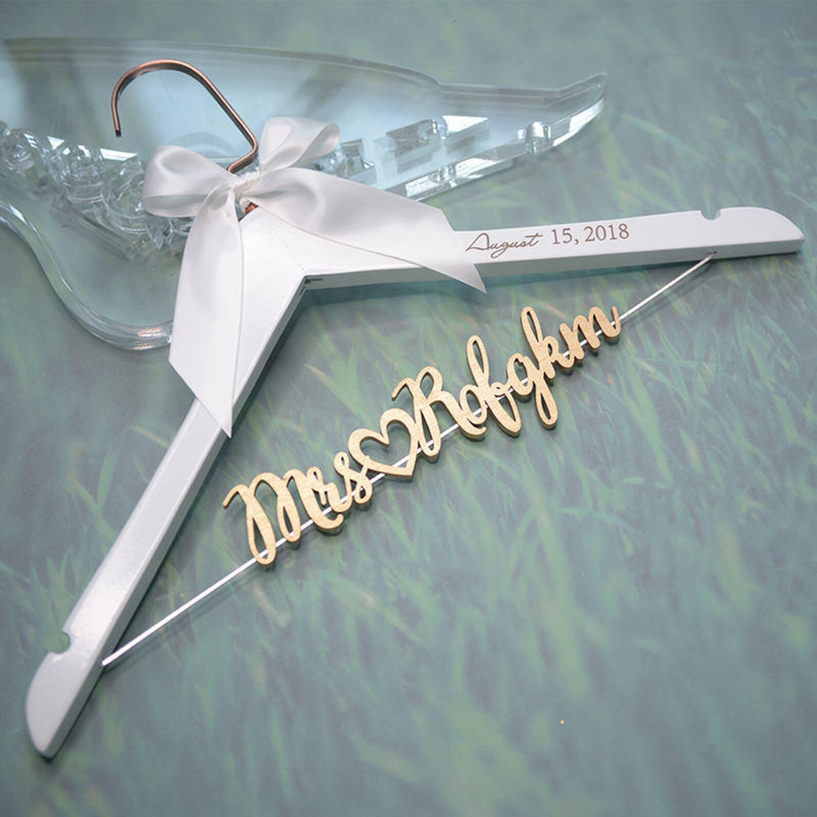 Bridal Hanger With Wood Name Personalized Wedding Hanger With - Etsy