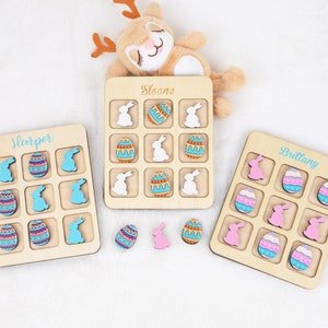 Custom Game Board, Tic Tac Toe Game for Kids, Personalized Easter Egg ...