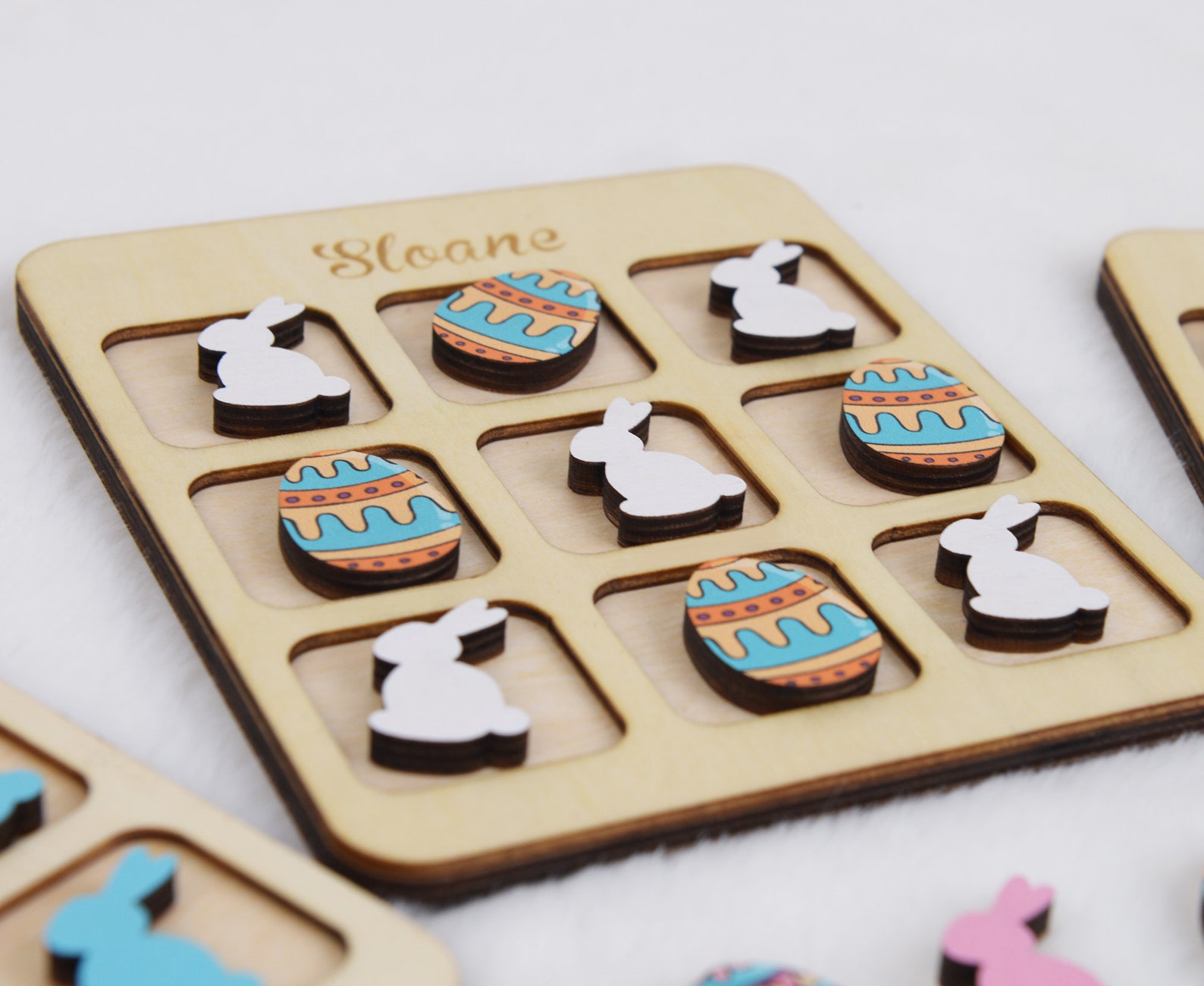 Personalized Wooden Tic Tac Toe Game, Children Gift, Custom Tic Tac Toe ...