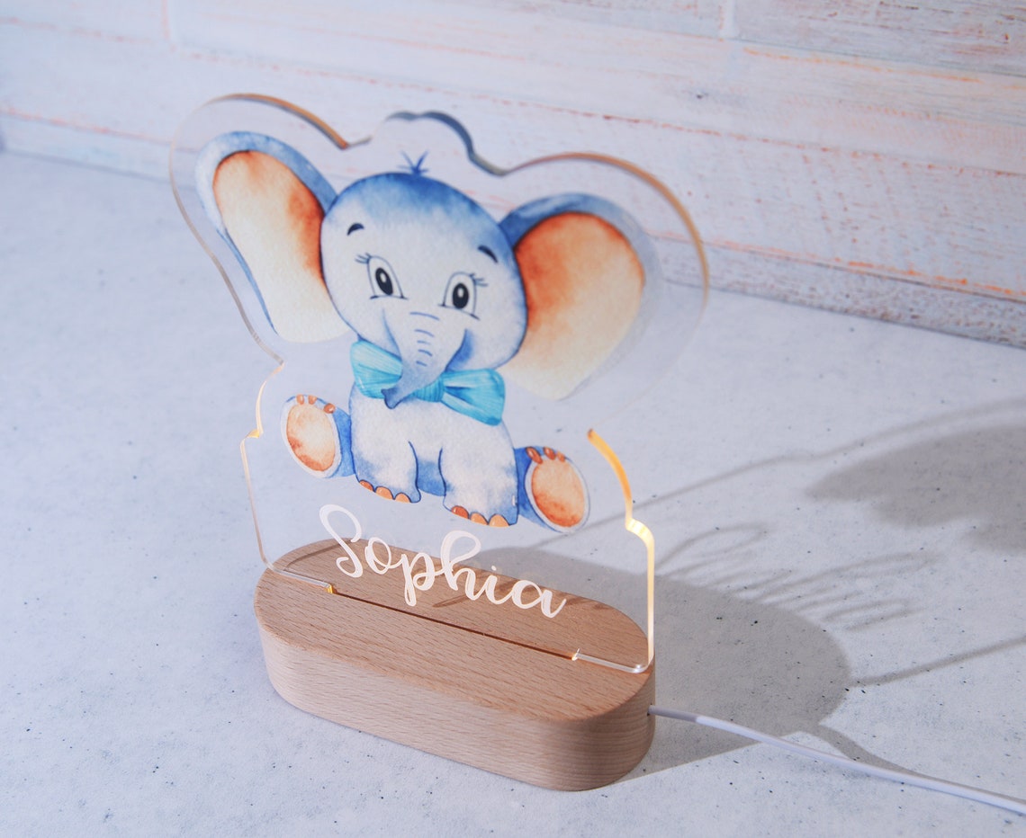 Personalized Child Lamp, Kid Night Light Lamp With Name, Baby Shower ...