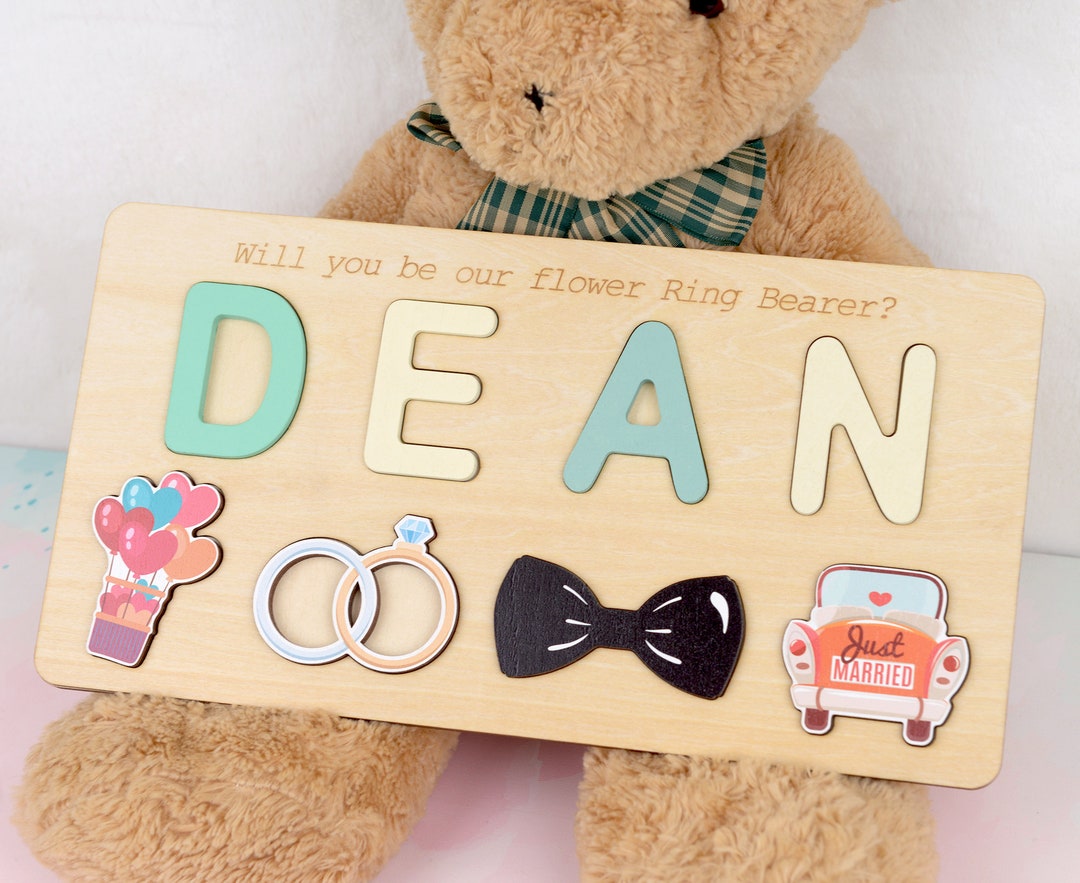 Will You Be Our Ring Bearer Proposal Name Puzzle, Custom Ring Bearer ...