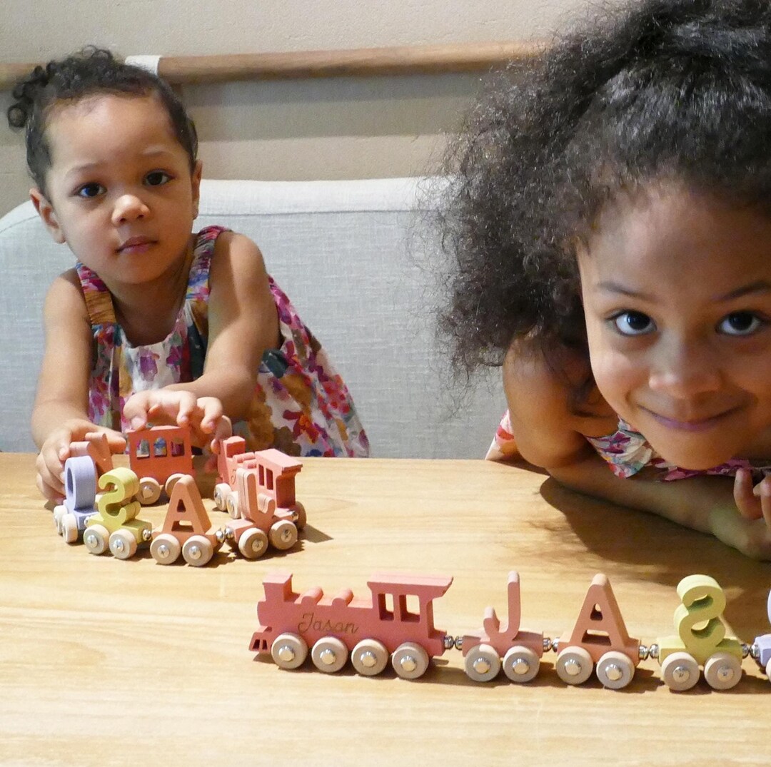 Personalized Toy Gifts, Custom Wooden Train for Toddlers, Montessori ...