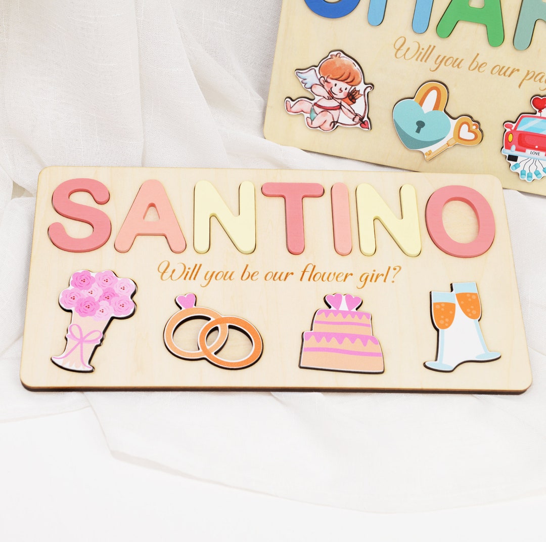 Personalized Flower Girl Proposal Puzzle, Ask Pageboy Gift ...