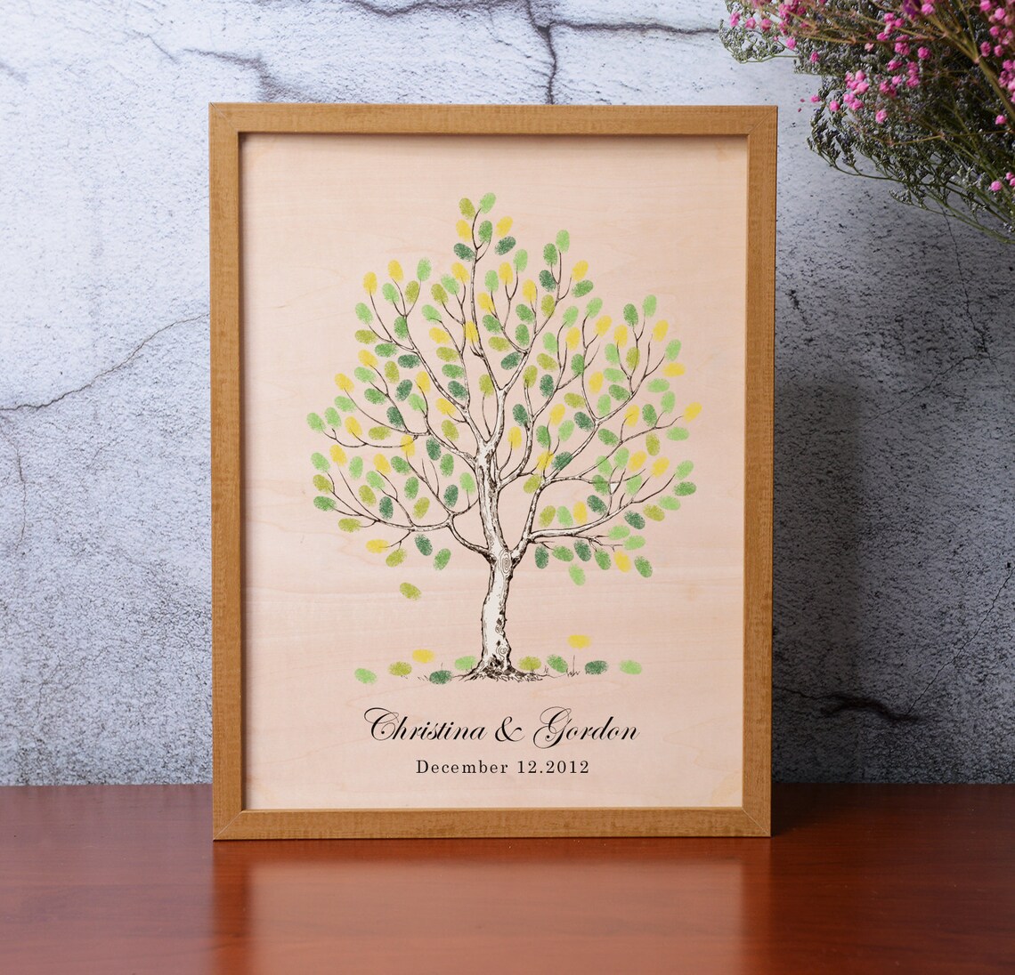 Tree Guest Book Hand Drawn Wedding Guestbook Sketched - Etsy