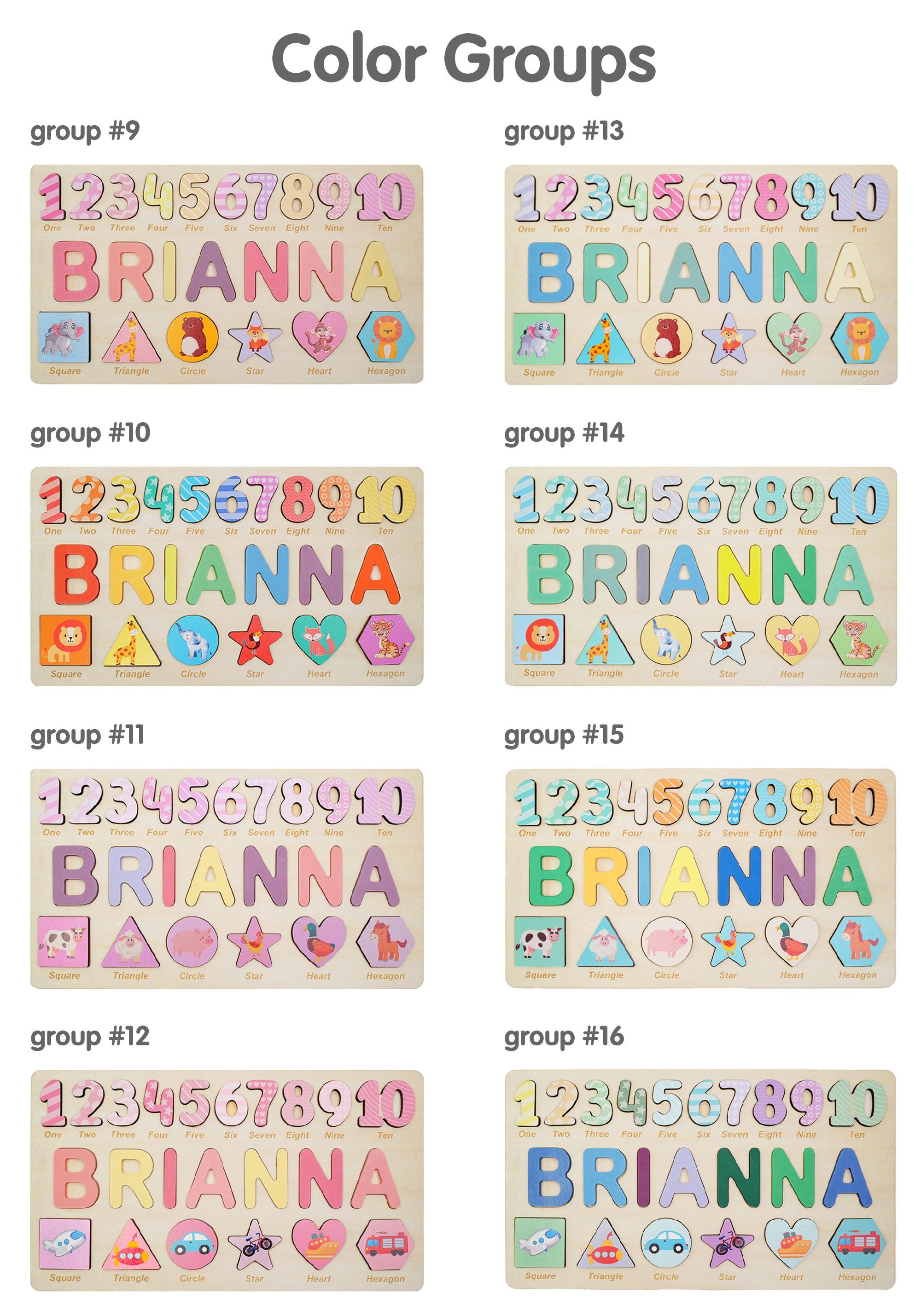 Algebraic Wooden Name Puzzle, Preschool Puzzle Toys for Girls ...