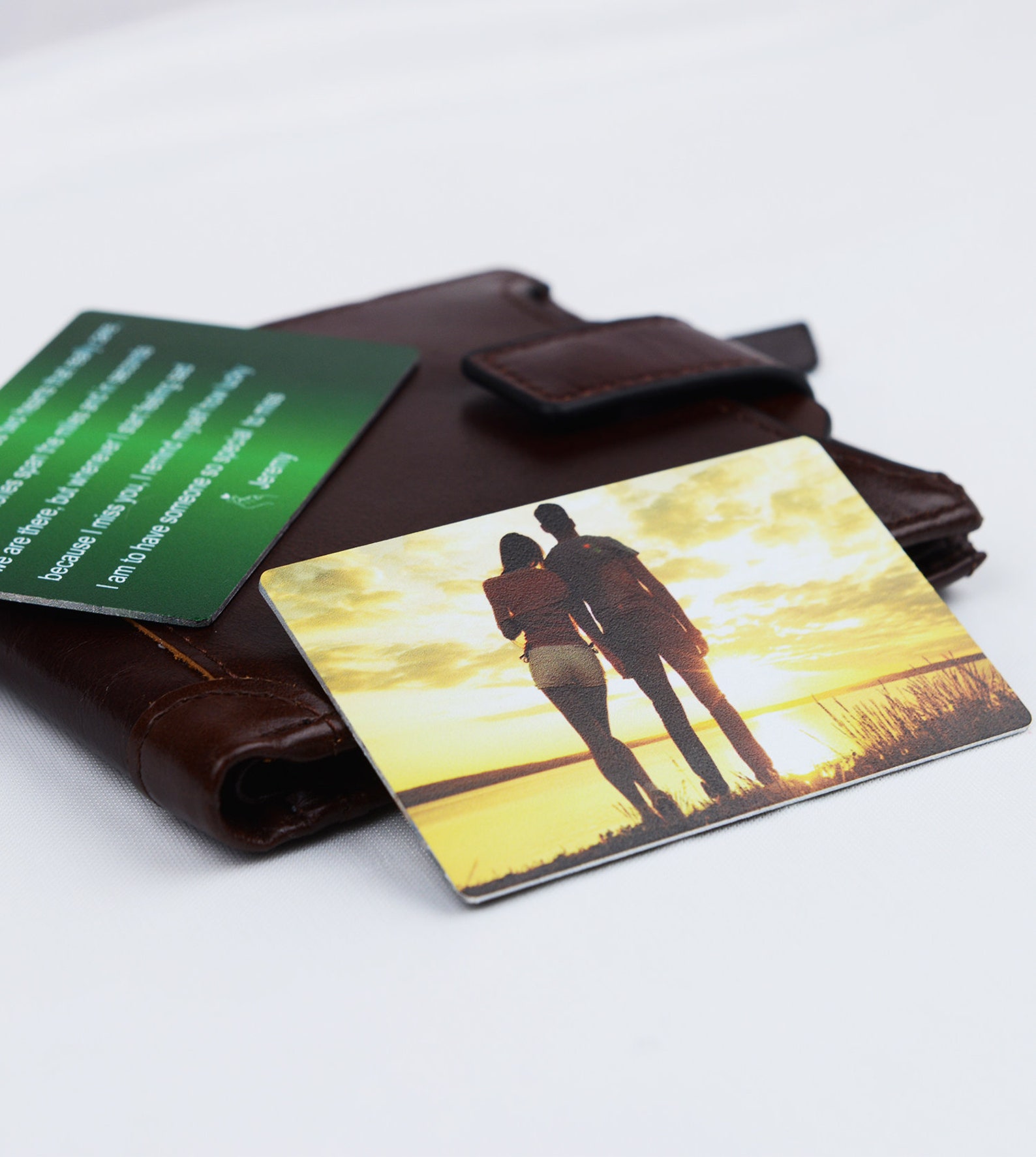 Metal Wallet Card Wallet Insert Personalized Message Card | Etsy