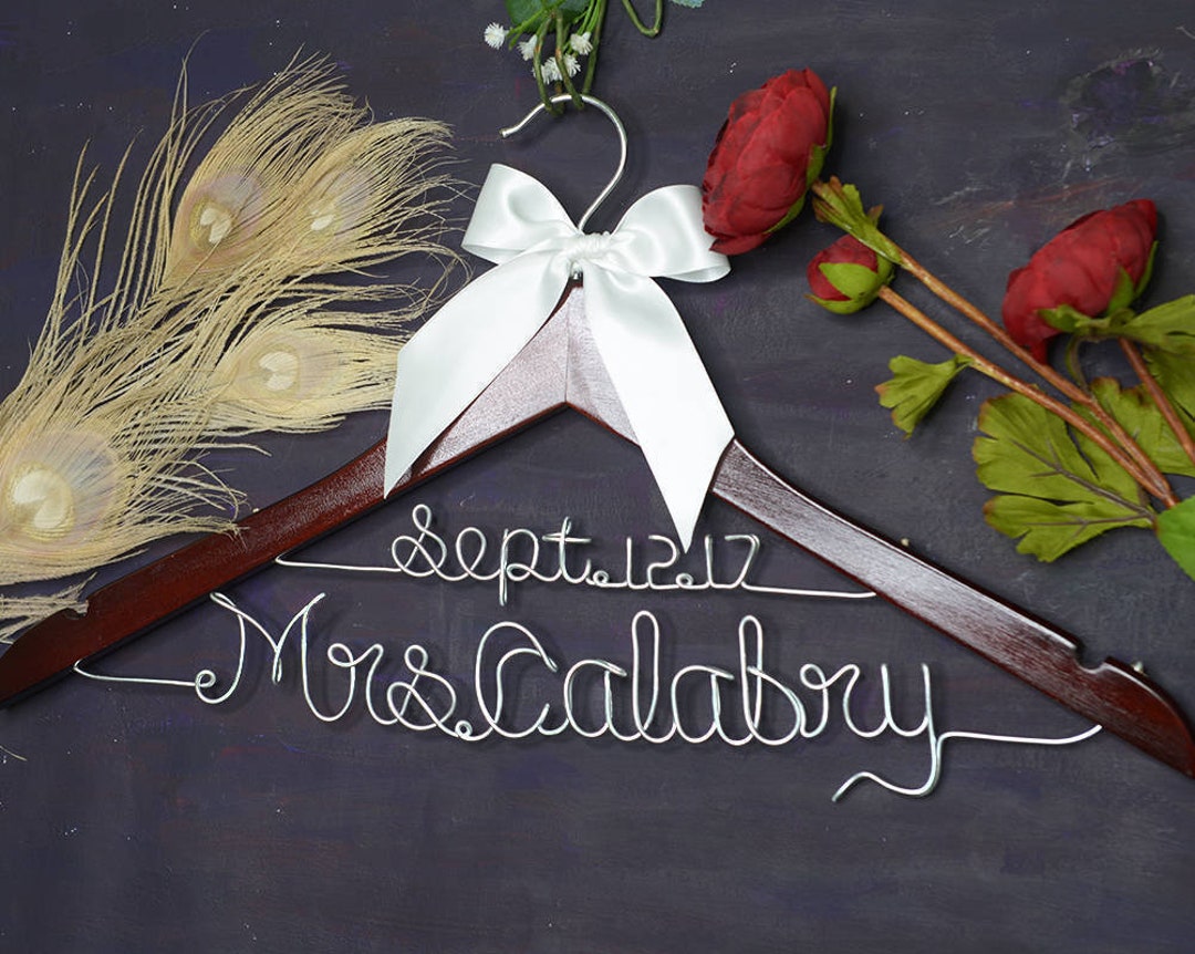 Custom Made Hangers, Personalized Wedding Hanger, Bridal Hanger, White ...