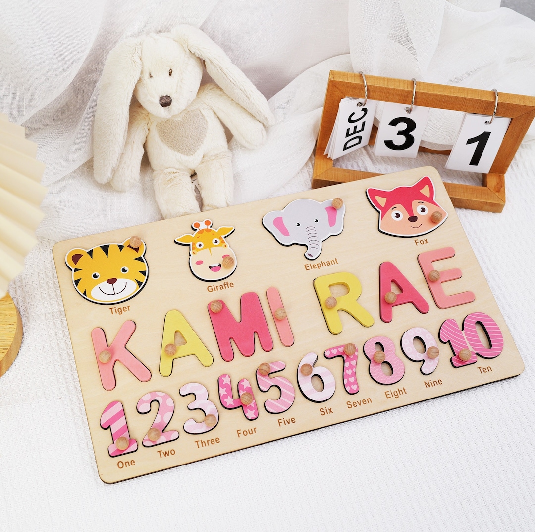 Personalized Toy Gifts, Puzzle Piece Names, Custom Wooden Name Puzzle ...
