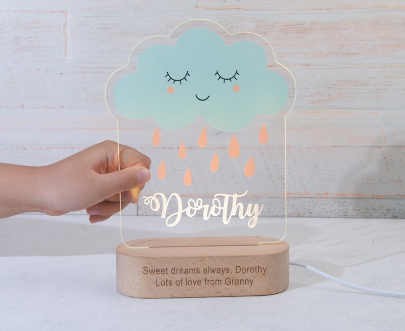 Personalized Rainbow Night Light for Kids Nursery Room Night - Etsy