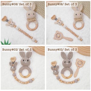 Custom Fox Crochet Rattle With Dummy Clip, Pacifier Clip Set for Baby ...