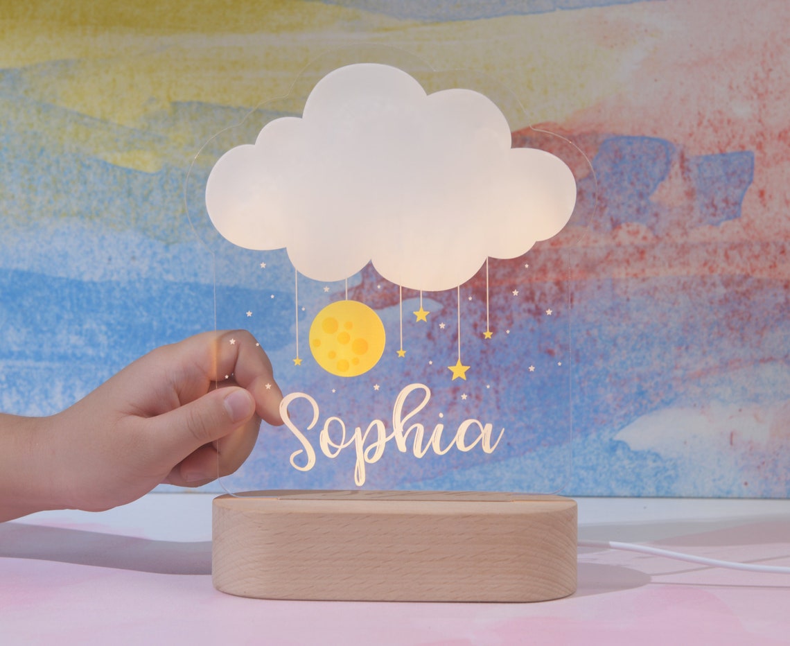 Personalized Rainbow Night Light for Kids Nursery Room Night - Etsy