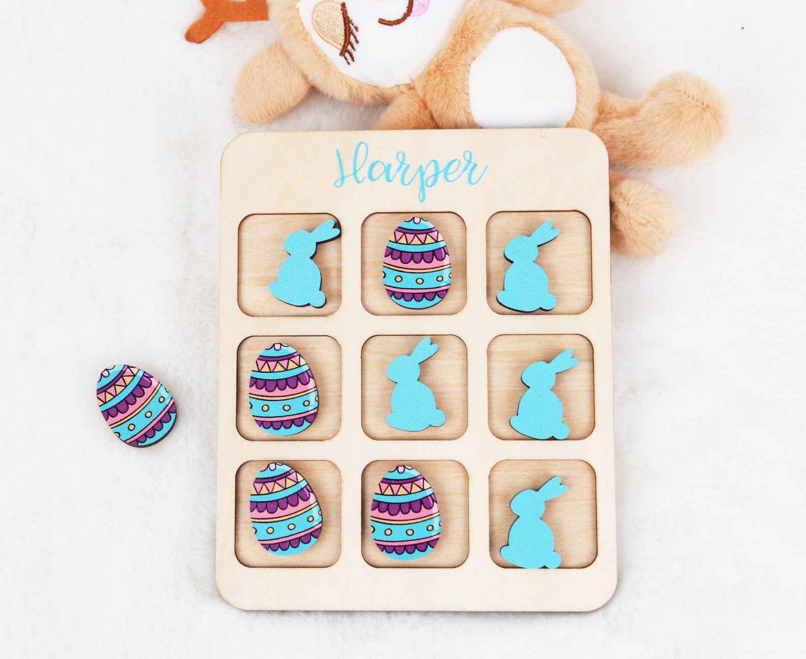 Personalized Wooden Tic Tac Toe Game, Children Gift, Custom Tic Tac Toe ...