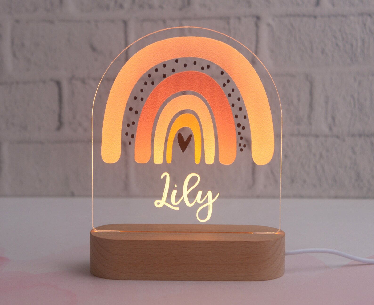Personalized Rainbow Night Light for Kids Nursery Room Night - Etsy