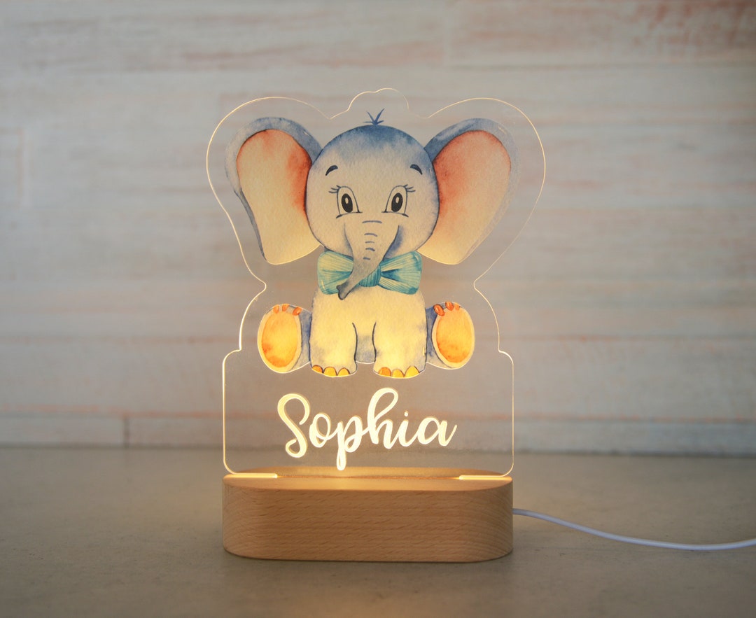 Personalized Child Lamp, Kid Night Light Lamp With Name, Baby Shower ...