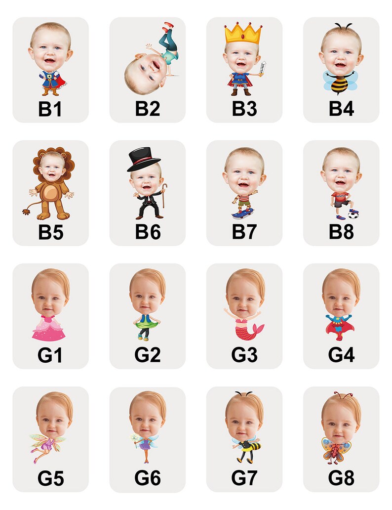 Personalized Cartoon Name Puzzle for Toddlers Kid Face on | Etsy